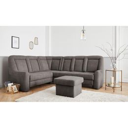 Sit & More sit&more Ecksofa &raquo;Melissa L-Form&laquo; klassisches Polsterprogramm, wahlweise Bettfunktion und Schubkasten braun 100% Polyester