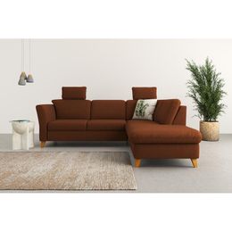Home Affaire Ecksofa &raquo;Trelleborg L-Form&laquo; Federkern-Polsterung, wahlweise mit Bettfunktion und Stauraum rosa 100% Polyester