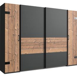 wimex Kleiderschrank &raquo;Stockholm, rustikale Optik im Industrial Design, Made in Germany&laquo; 270x65x210cm, viel Stauraum durch 2 Kleiderstangen und 10 