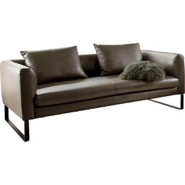 3C Candy 2,5-Sitzer &raquo;Avola elegantes Leder Sofa mit tollem Sitzkomfort, bequem&laquo; tolle Details und hochwertige Verarbeitung gr&uuml;n