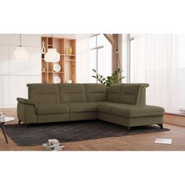 Sit & More sit&more Ecksofa &raquo;Astoria L-Form&laquo; wahlweise mit motorischer Relaxfunktion gr&uuml;n 35000