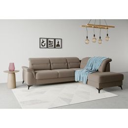 Sit & More sit&more Ecksofa &raquo;Sinatra L-Form&laquo; mit Ottomane, optional mit Kopfteilverstellung und Armteilfunktion grau 90% Polyester, 10% Polyamid