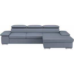 Sit & More sit&more Ecksofa &raquo;Valantine L-Form, B: 286 cm&laquo; mit Arm- & Kopfteilverstellung, optional mit Bettfunktion bunt NaturLEDER ;Spannstoff