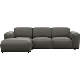 FLEXLUX Ecksofa &raquo;Lucera Chaislongue rechts oder links, L-Form, bequem&laquo; modern & anschmiegsam, Kaltschaum, Stahl-Wellenunterfederung grau 100% Echteder