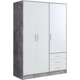 FORTE Kleiderschrank &raquo;Jupiter, Made in Europe, mit Schubladen&laquo; Ma&szlig;e (T/H): 60/200 cm, Stauraum, 2 Breiten, 4 Farben, Schubladen, variable Einlegeb&ouml;den