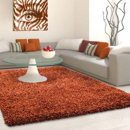 Ayyildiz Teppiche Hochflor-Teppich &raquo;Life Shaggy 1500&laquo; rechteckig 30 mm H&ouml;he Langflor, uni, gro&szlig;e Farbauswahl, robust, auch als L&auml;ufer und in rund orange Kunstfaser