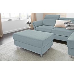 Sit & More sit&more Hocker &raquo;Avignon&laquo; blau Struktur (100% Polyester);Flachgewebe (90% Polyester, 10% Polyamid);Luxus-Microfaser (100% Polyester)