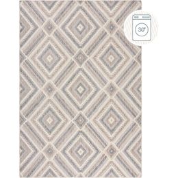 FLAIR RUGS Teppich &raquo;Beckett&laquo; rechteckig 4 mm H&ouml;he Waschbarer Geometrischer Teppich, Wohnzimmer, Schlafzimmer, Esszimmer Wolle