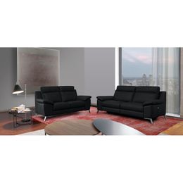 Calia italia 2-Sitzer &raquo;Roby italienisches Designsofa mit exzellentem Sitzkomfort&laquo; mit erstklassigem Lederbezug schwarz
