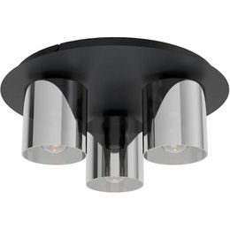 Eglo Deckenleuchte &raquo;GOROSIBA 1 Deckenlampe - Stahl - E27 - 3X40W - IP20&laquo; E27 1 Stk. Wohzimmerlampe, Esszimmerlampe, Flur, Schlafzimmer, H17,5 x &Oslash;45 cm