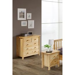 Home Affaire Kommode 1 Stk. tlg. gefertigt aus massivem Kiefernholz beige Massivholz
