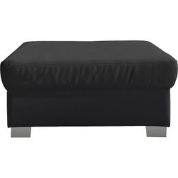 DOMO collection Hocker &raquo;Star&laquo; schwarz NaturLederBitte beachten Sie, dass Lederbez&uuml;ge mehr N&auml;hte aufweisen als Stoffbez&uuml;ge;Struktur (90% Polyester und 