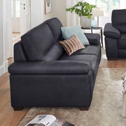 Calia italia 3-Sitzer &raquo;Gaia, Sofa im edlen Design und mit erstklassigem Sitzkomfort&laquo; aus pflegeleichtem Luxus-Microfaser Ginevra Hydro Care schwarz 