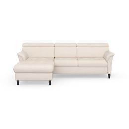 Sit & More sit&more Ecksofa &raquo;Marano L-Form&laquo; inklusive Kopfteilverstellung, wahlweise mit Bettfunktion, Bettkasten beige 100% Polyester