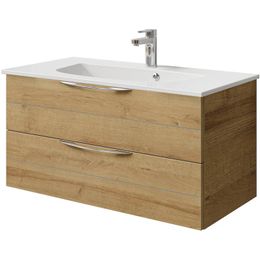 Waschtisch &raquo;Serie 6025 Mineralmarmor-Waschtisch mit Unterschrank, 97 cm breit&laquo; 2 Stk. tlg. Waschplatz mit 2 Schubladen, h&auml;ngend, verschiedene 