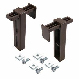 Liedeco Klemmtr&auml;ger &raquo;Universal&laquo; f&uuml;r Jalousien, Rollos, Plissees braun Kunststoff