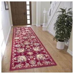 Teppich Hanse Home "Caracci", rot, B:80cm H:8mm L:240cm, Jute, Polyester, Polypropylen (PP), Teppiche, Teppich, L&auml;ufer, Orientalisch, Kurzflor, Wohnzimmer, Schlafzimmer, Esszimmer