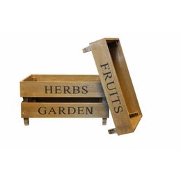 MyFlair Kiste &raquo;Fruit Herbs Garden&laquo; beige MDF