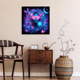 queence Acrylglasbild &raquo;kosmische Bl&uuml;te II&laquo; Bilder von Frauen Fantasy Frau Gem&auml;lde Kunst Sterne 1 Stk. tlg. Knallige, tolle Farben auf hochwertigem 