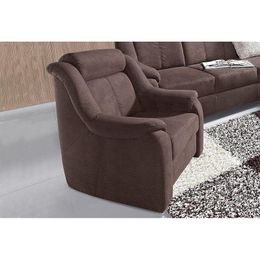 Sit & More sit&more Sessel &raquo;Basel&laquo; braun Luxus-Microfaser (aus 100% Polyester);NaturLEDER (echtes Rindsleder);SOFTLUX -Kunstleder;Altara Nubuck , die 