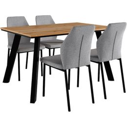 OTTO home Essgruppe &raquo;Genf Tischgruppe, Esstisch plus 4 St&uuml;hle&laquo; Set, Otto's DAUERTIEFPREIS, 5 Stk. tlg. K&uuml;chentisch, 4 St&uuml;hle, moderne Tischplatte in 