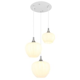 Globo LIGHTING H&auml;ngeleuchte &raquo;MAXY&laquo; E27 1 Stk. H&auml;ngelampe/Pendelleuchte/Glas klar/H&ouml;he k&uuml;rzbar/&oslash;: 480mm wei&szlig;