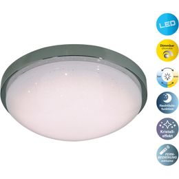 N&auml;ve n&auml;ve LED Deckenleuchte &raquo;Catania&laquo; LED-Modul 1 Stk. warmwei&szlig; - kaltwei&szlig; Kristalleffekt, Memory,Nachtlicht, IR-Fernbedienung kalt/warmwei&szlig; wei&szlig;