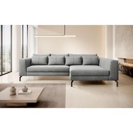 Home Affaire Ecksofa &raquo;Cross, mit softem Sitz, L-Form, wendbare Zierkissen, Breite 284 cm&laquo; Couch mit vielen Kissen, stylische Kreuznaht, elegante 