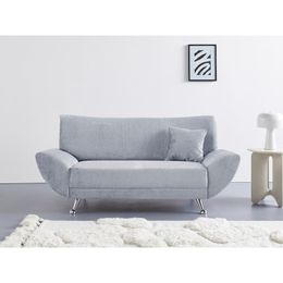 Home Affaire 2-Sitzer &raquo;Saltare, elegant und komfortabel, toller Designfu&szlig;&laquo; grau Kunstleder SOFTLUX ;Luxus-Microfaser ALCAZAR (100% Polyester);