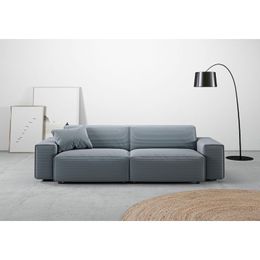 Home Affaire Big-Sofa &raquo;Glimminge auch in Breitcord, Feincord + Easy care-Bezug,&laquo; besondere Kedern&auml;hte Zierkissen blau 12% Polyaxryl, 88% Polyester