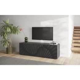 OTTO home Lowboard &raquo;Snake, TV-M&ouml;bel, TV-Schrank, Media-Board, Breite 181 cm, viel Stauraum&laquo; mit Siebdruck-Front, 3 T&uuml;ren, bodenstehend, stilvoll & 