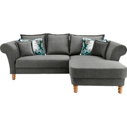 Home Affaire Ecksofa &raquo;Tassilo Mega Polsterecke mit Kaltschaum im Sitz, bequem, L-Form&laquo; schwarz 100% Polyester