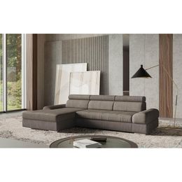 Sit & More sit&more Ecksofa &raquo;Broadway L-Form&laquo; inklusive Kopfteilverstellung, wahlweise mit Bettfunktion braun 100% Polyester
