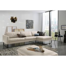 3C Candy Ecksofa &raquo;Aidan modernes Sofa in aktueller Formensprache, bequem, L-Form&laquo; eleganter Stil mit hohem Sitzkomfort, auch mit Lederbezug beige 100%