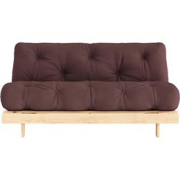 Karup Design Daybett &raquo;Daybett Roots Schlafsofa &ndash; G&auml;stebett & Sofa aus FSC -Kiefer&laquo; Inkl. Futonmatratze, in mehreren Gr&ouml;&szlig;en & Farben erh&auml;ltlich braun Bezug: 80% 
