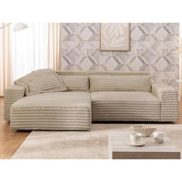 OTTO home Ecksofa &raquo;KINLEE Design-Sofa mit Recamiere rechts/links, Ma&szlig;e B/T/H 251/144/70cm&laquo; L-Form mit Wellenunterfederung, ohne Bettfunktion, modern 
