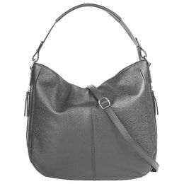 CLUTY Damen Shopper echt Leder, Made in Italy schwarz
