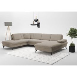 Sit & More sit&more Wohnlandschaft &raquo;Morris Jubi U-Form, B: 300 cm&laquo; mit Armteilfunktion & 1 Zierkissen, optional Bettfunktion grau 95% Polyester, 5% Polyamid