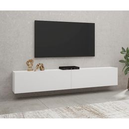 Home Affaire Lowboard &raquo;Ava, Breite 180 cm, h&auml;ngend und stehend montierbar&laquo; moderne grifflose TV-Kommode, TV-Schrank, TV-Board wei&szlig;
