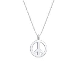 Kuzzoi Herren Lange Kette &raquo;Herren Peace Frieden Massiv 925 Silber&laquo; silber