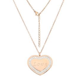 Vivance Damen Herzkette &raquo;heart & love&laquo; silber