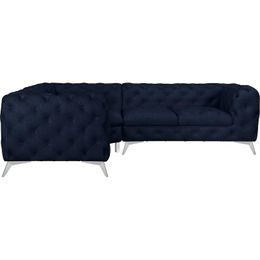 Home Affaire Chesterfield-Sofa &raquo;Ecksofa GLYNIS L-Form mit Wellenunterfederung, Ma&szlig;e B/T/H 264/204/75cm&laquo; aufw&auml;ndige Knopfheftung, moderne Chesterfield 
