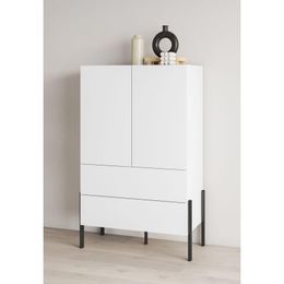 OTTO home W&auml;scheschrank &raquo;Jukon, moderner griffloser Kleiderschrank, Metallf&uuml;sse, Made in Europe&laquo; 90x150x50, ideal f&uuml;r kleine R&auml;ume oder Nischen, 