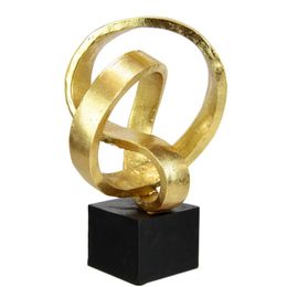 I.GE.A. Dekofigur &raquo;Moderne Deko Skulptur&laquo; Ornamente Statue Dekoration Figuren Geschenkidee, silber gold Polyresin