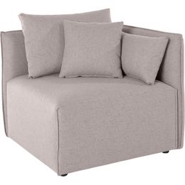 OTTO home Sofa-Eckelement &raquo;N&ouml;re&laquo; Modul - zum Zusammenstellen; in vielen Bezugsqualit&auml;ten und Farben grau Samtoptik (100% Polyester);Struktur (100% 