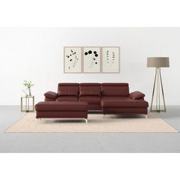 Sit & More sit&more Ecksofa &raquo;Cabrio L-Form, B: 295 cm, mit Sitztiefen-, Arm- & Kopfteilverstellung&laquo; 2 Nierenkissen, Federkern, optional Bettfunktion und Stauraum