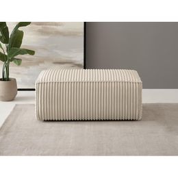 OTTO home Hocker &raquo;FINNLEY, Polsterhocker in Boucl&eacute;, Struktur fein u. Mega Cord verf&uuml;gbar&laquo; passend zur Polster-Serie Finnley beige Bezugstoff 100% PES 