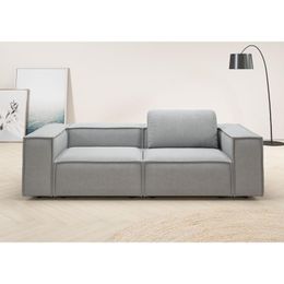 Home Affaire 2-Sitzer &raquo;Watertown, modernes Sofa 246 cm breit, auch in Feincord&laquo; stilvolles Sofa f&uuml;r 2 Personen mit extra breiter Sitzfl&auml;che grau 100% 