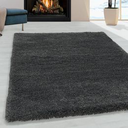 Ayyildiz Teppiche Hochflor-Teppich &raquo;FLUFFY 3500&laquo; rechteckig 50 mm H&ouml;he Langflor, Shaggy, uni, robust, auch in rund erh&auml;ltlich, Wohnzimmer grau Polypropylen (PP)