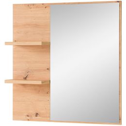 Innostyle Garderobenspiegel &raquo;BARI Wandspiegel&laquo; Spiegelfl&auml;che 78 x 80 cm, 2 Ablageb&ouml;den Holzwerkstoff, Mitteldichte Faserplatte (MDF), glasspiegel